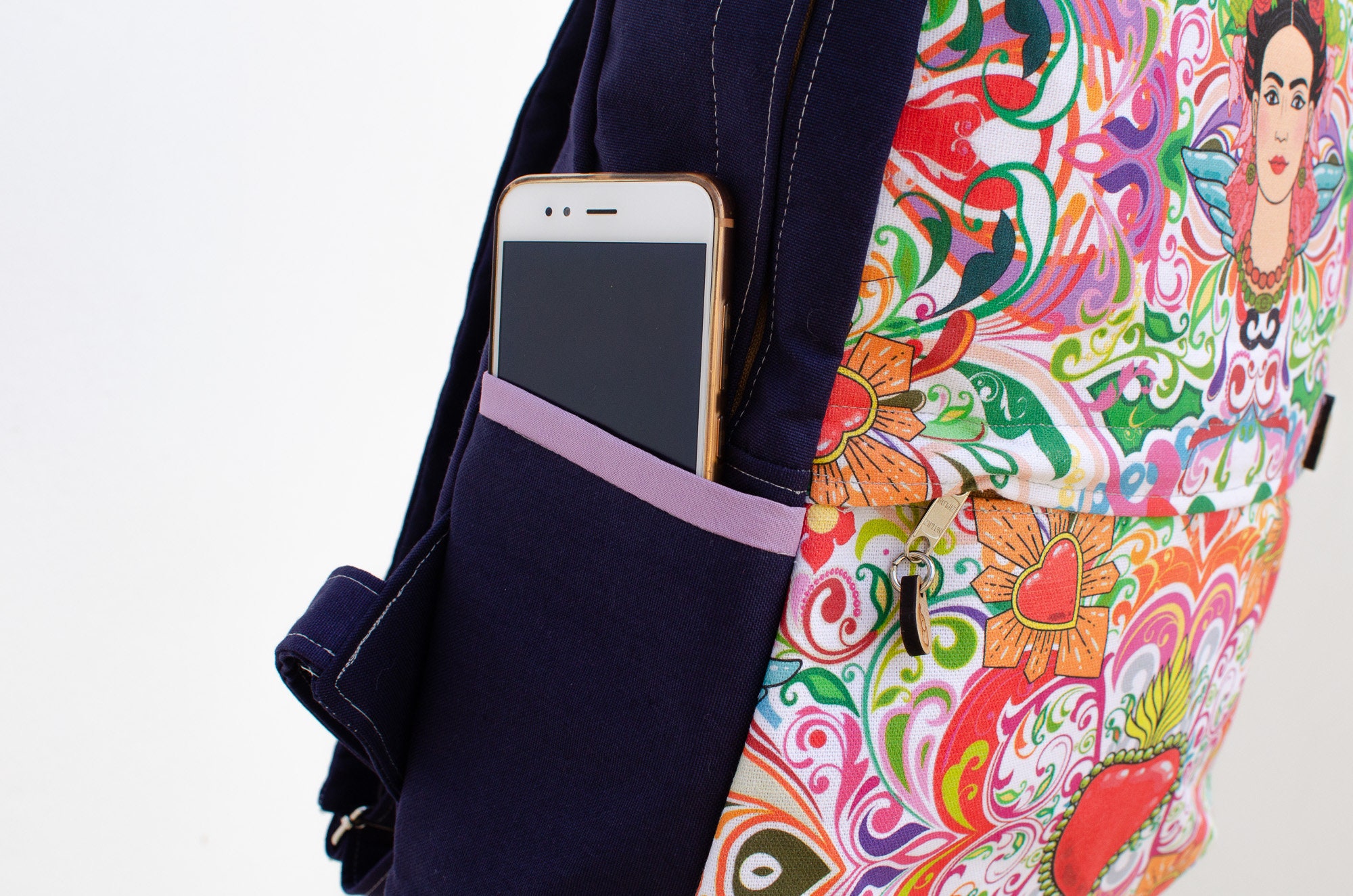 Frida Kahlo. Mexican Backpack. Colourful Large Canvas Backpack . - Etsy