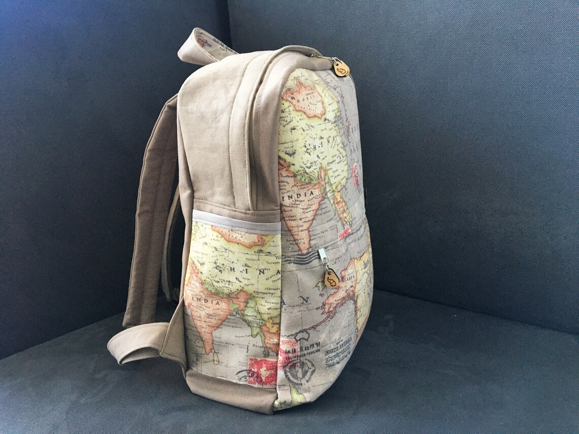 World Map With Countries. World Map Backpack. Earth Map Print - Etsy