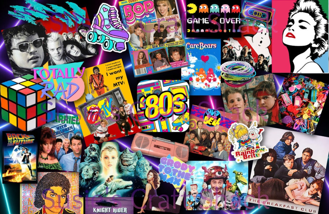 80s Totally Rad 1980 Tumbler Wrap - 32 Oz Water Bottle Hydro - PNG ...