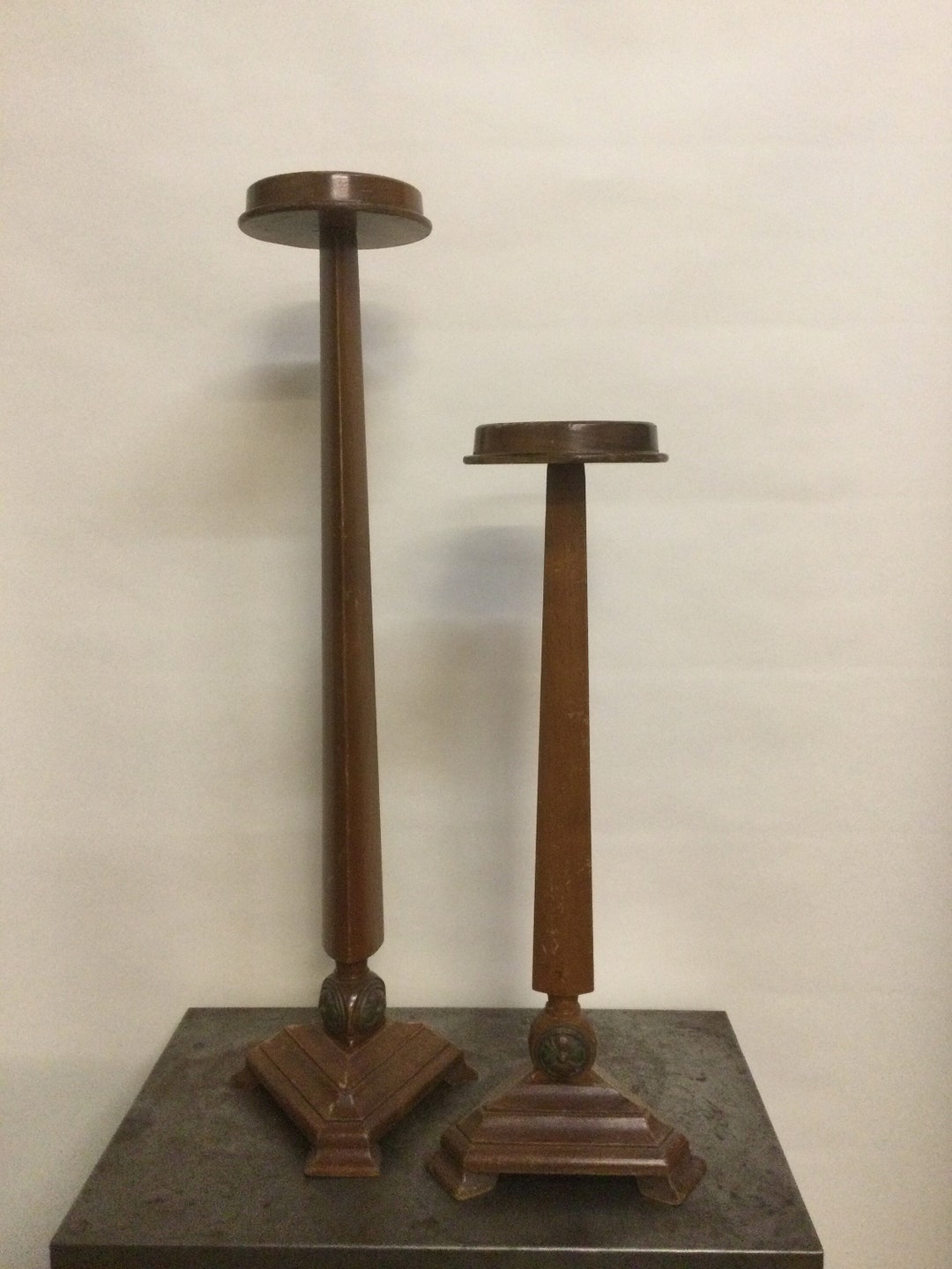 Pair of Antique Millinery Shop Display Stands - Etsy