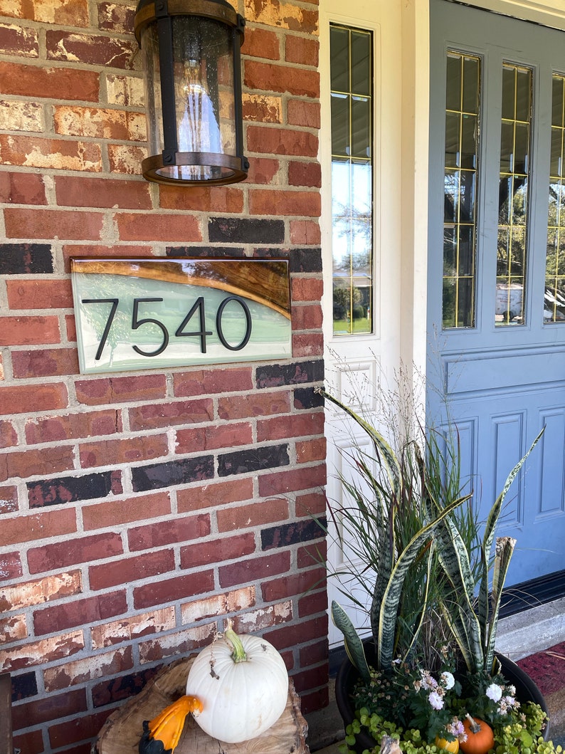 Custom Epoxy House Address Sign, House Numbers Plaque, Decor - Etsy