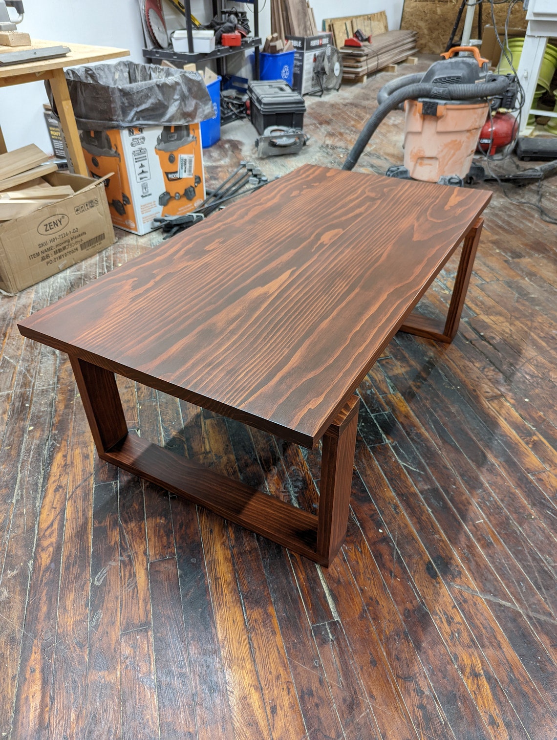 Simple Modern Coffee Table Square Leg Coffee Table Solid Oak - Etsy