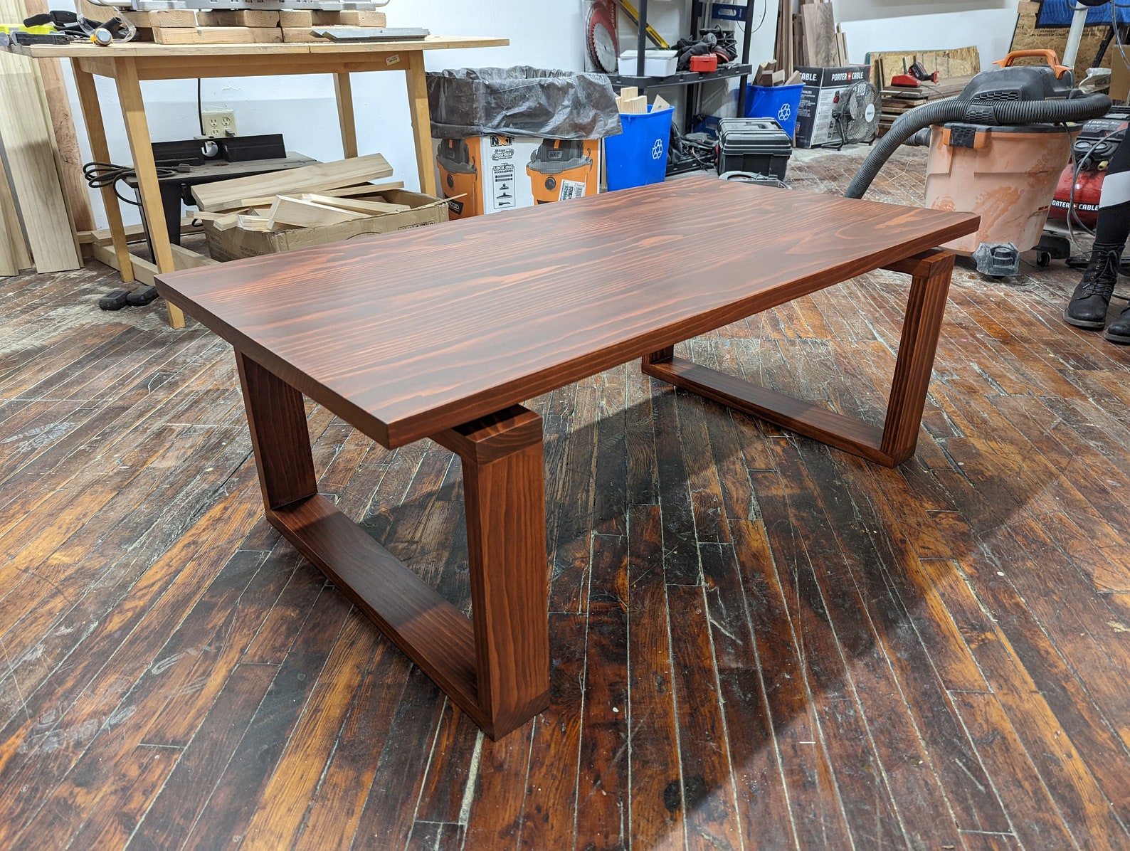 Simple Modern Coffee Table Square Leg Coffee Table Solid Oak - Etsy