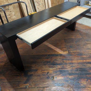 Modern Double Waterfall Console Table With Drawers - Handmade to Order ...