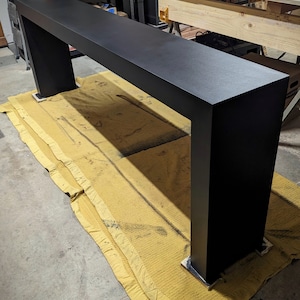 Modern Double Waterfall Console Table - Handmade to Order, Solid Wood ...