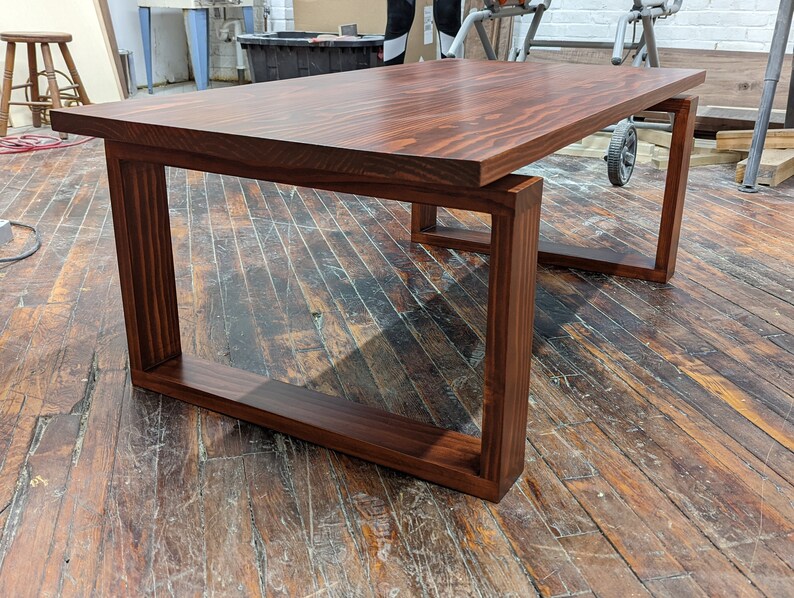 Simple Modern Coffee Table Square Leg Coffee Table Solid Oak - Etsy