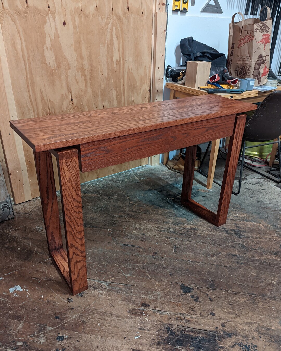 Modern Floating Top Console Table With Drawers - Custom, Handmade to ...