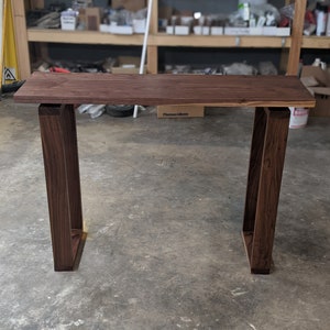Black Walnut Floating Top Modern Console Table - Custom, Handmade to ...