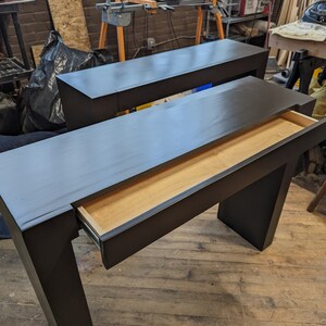 Modern Double Waterfall Console Table With Drawers - Handmade to Order ...