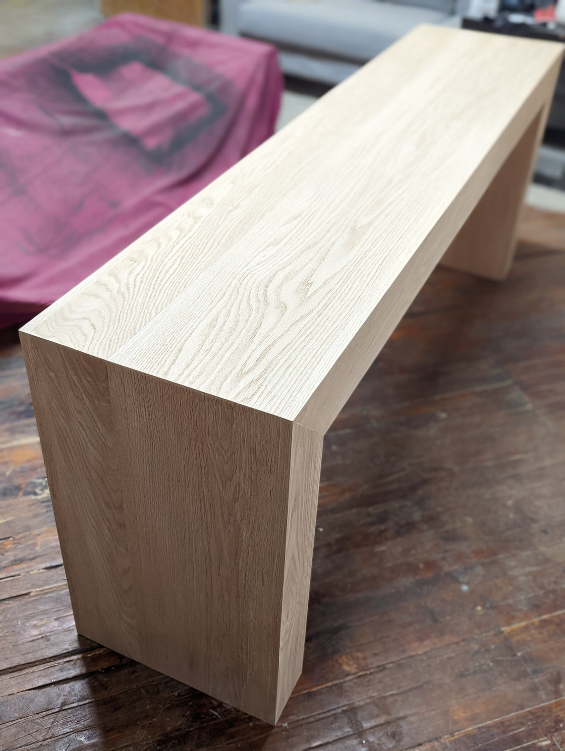 Modern Waterfall Entry Table Solid Wood Hallway Table Modern - Etsy