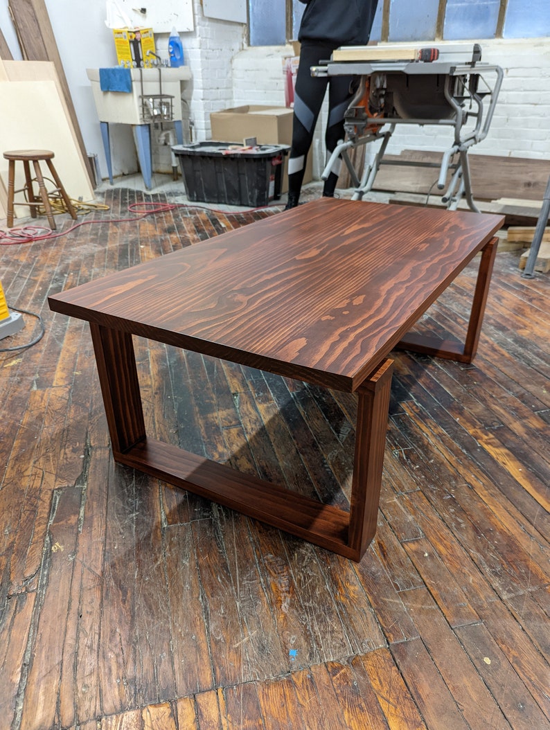 Simple Modern Coffee Table Square Leg Coffee Table Solid Oak - Etsy