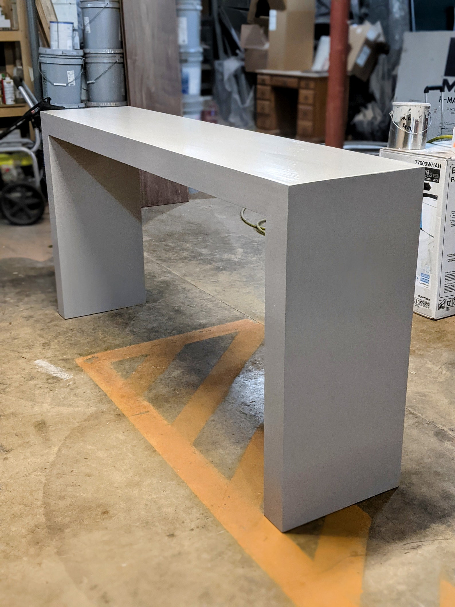 Modern Double Waterfall Console Table - Handmade to Order, Solid Wood ...