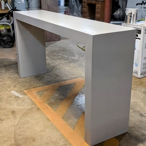 Modern Double Waterfall Console Table - Handmade to Order, Solid Wood ...
