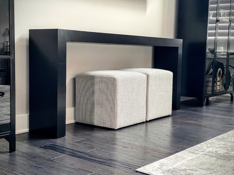 Modern Double Waterfall Console Table - Handmade to Order, Solid Wood ...