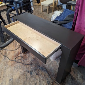 Modern Double Waterfall Console Table With Drawers - Handmade to Order ...