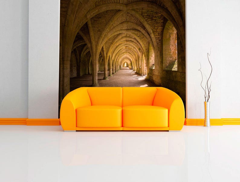 Ancient Castle Wall Mural for Living Room Castle Interior | Etsy