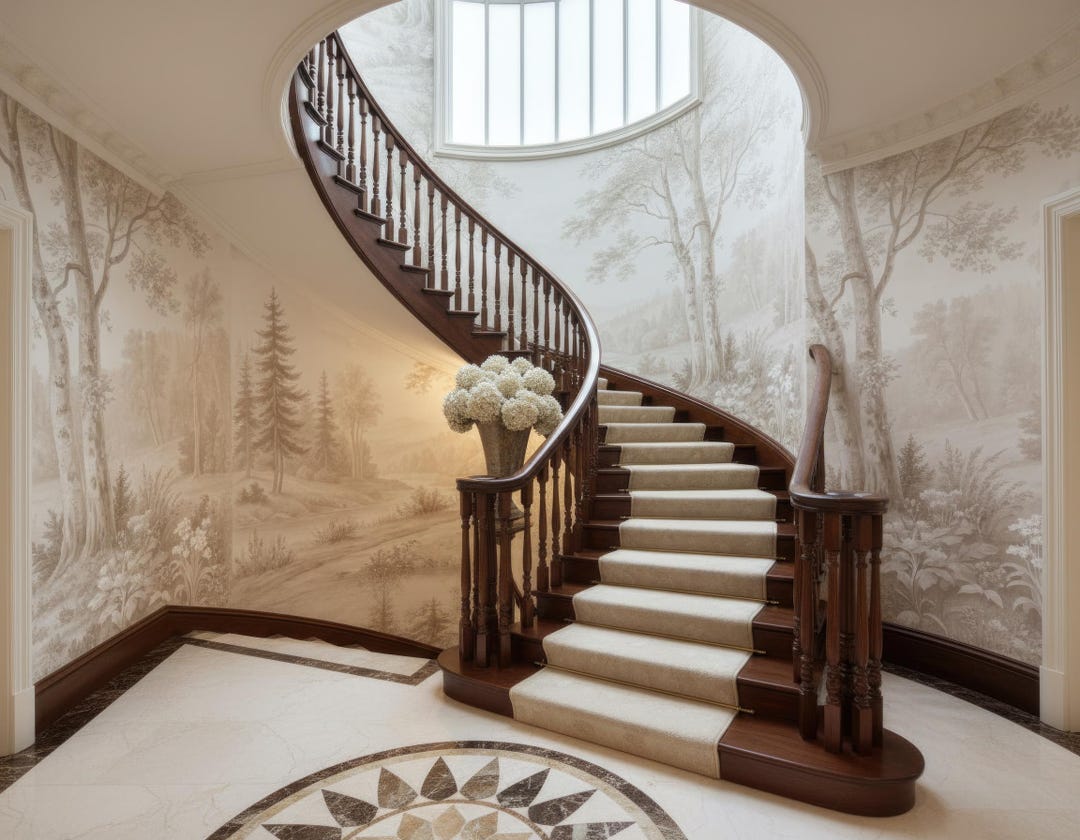 Neutral Forest Wallpaper Mural – Soft Nature Landscape Wall Art ...
