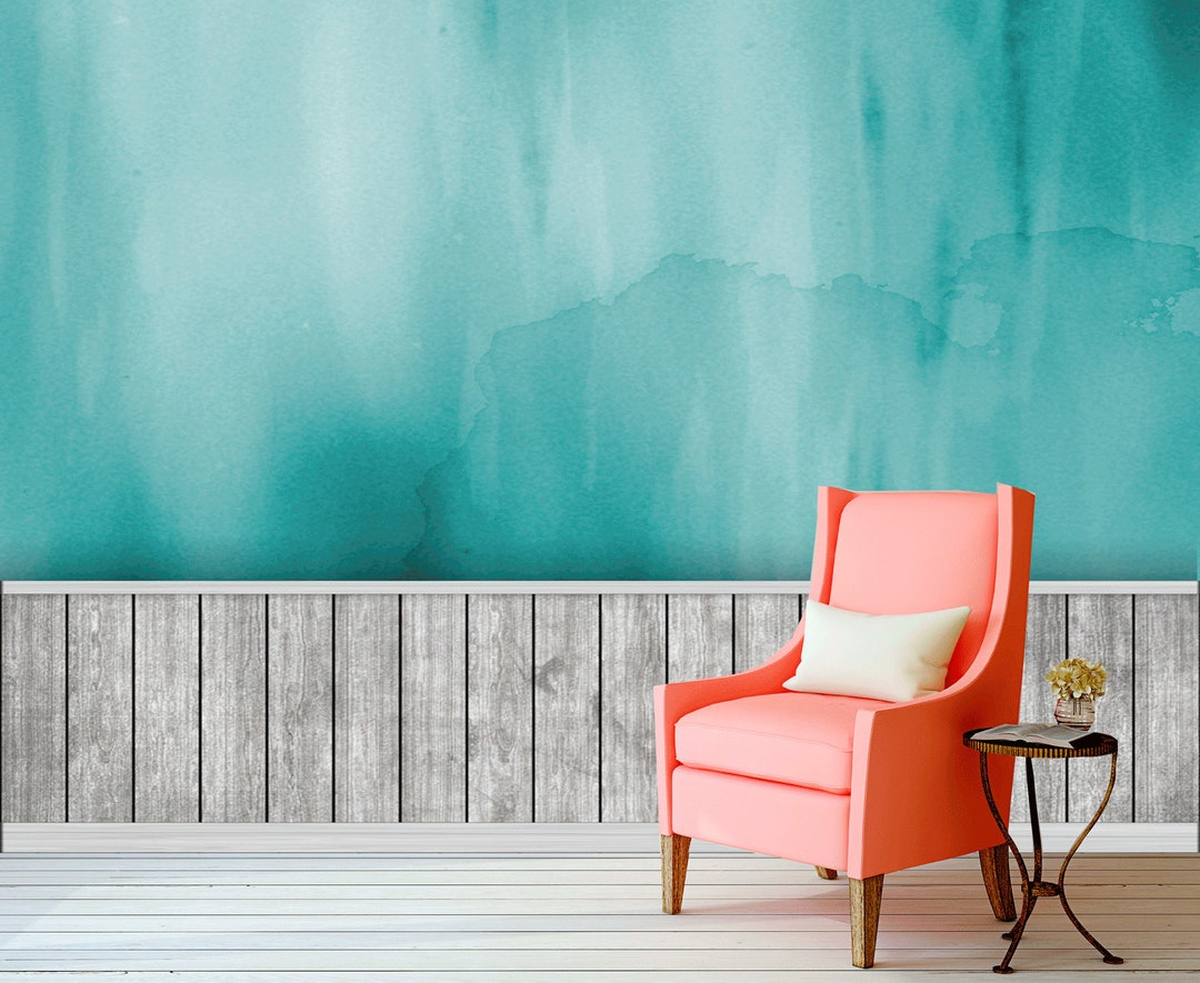 Blue Wall Texture Blue Wall With Plank Revomable Wallpapers Giant Wall ...