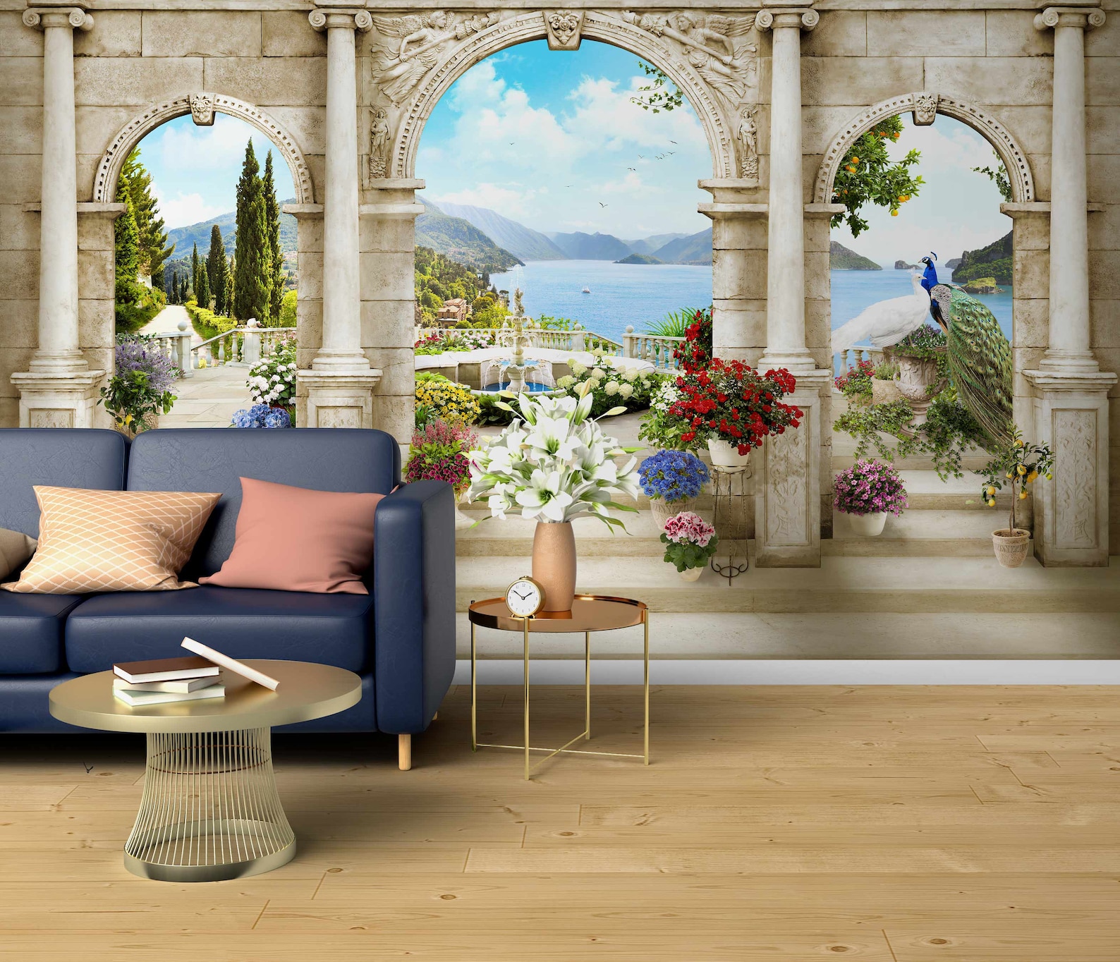 Antique Terrace Large Wall Mural Old City Removable Wallpaper View of ...