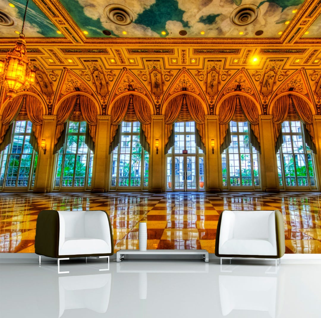 Luxury Royal Interior Wallpaper Ballroom Wall Decals Murals for Living ...