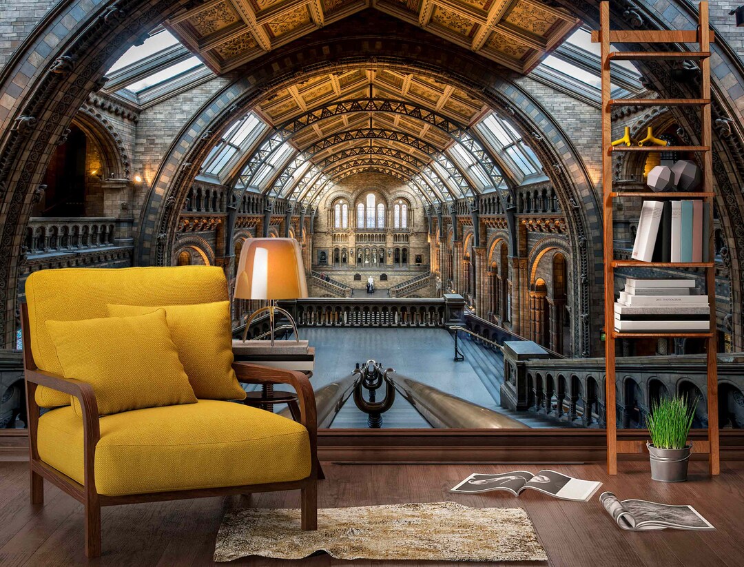 Old Castle Interior Wallpaper Murals Gothic Room Wall Decals Stone Arch ...