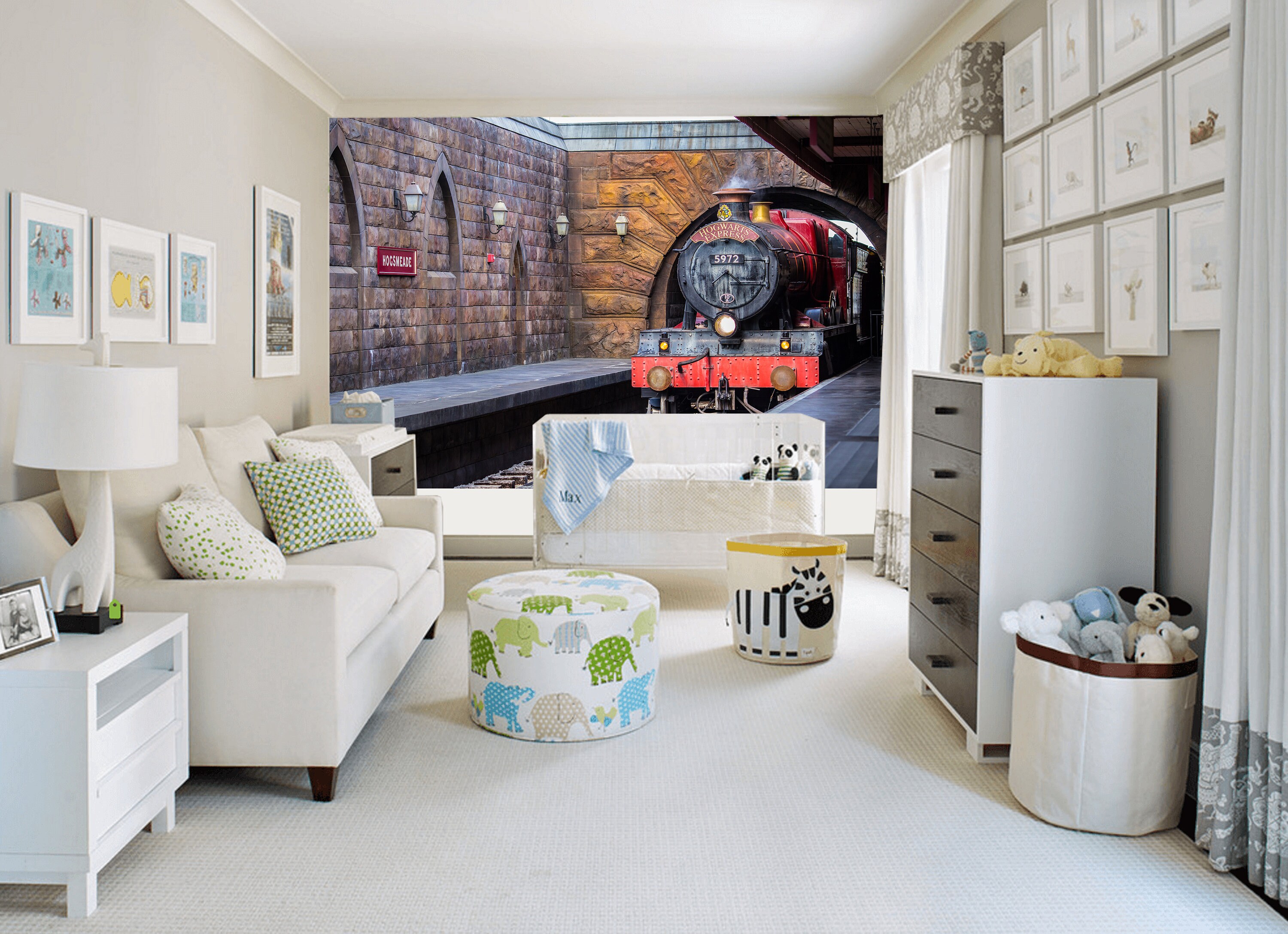 Home Décor Removable wallpaper Harry station Self adhesive mural ...