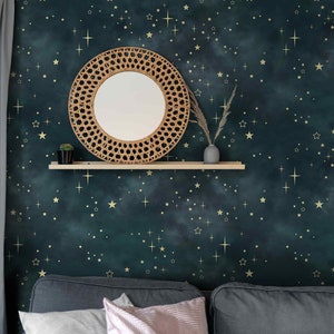 Starry Night Sky Wall Mural - Removable or Traditional Wallpaper ...