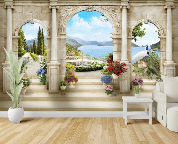 Antique Terrace Large Wall Mural Old City Removable Wallpaper | Etsy India