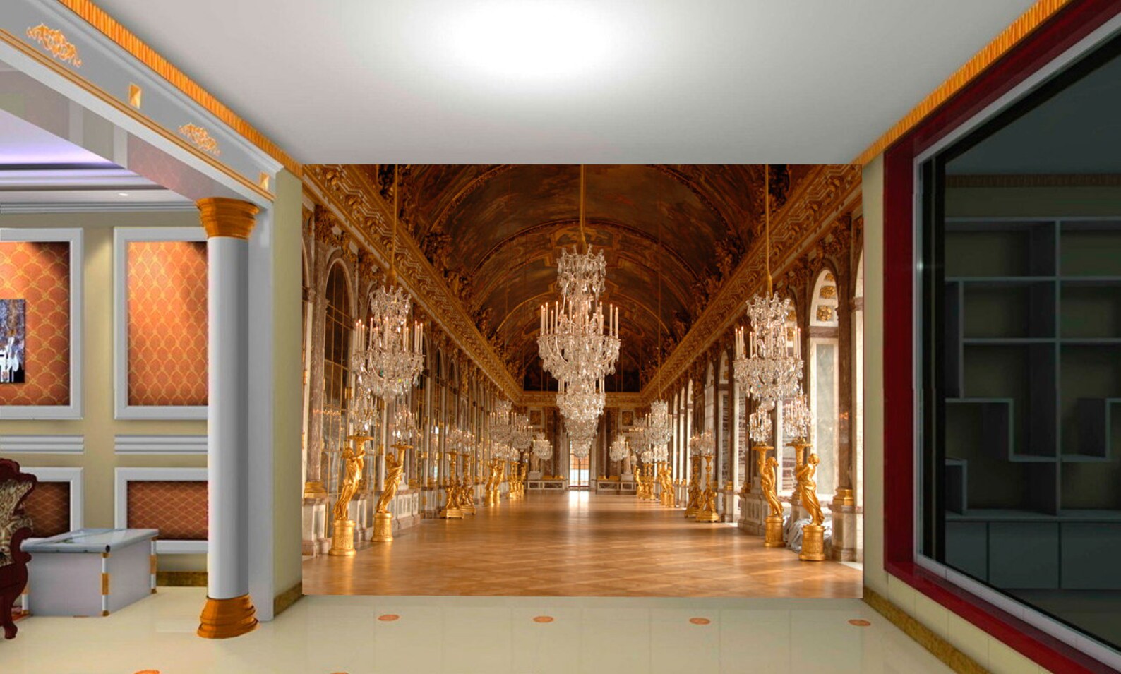 Palace of Versailles Wall Mural Palace of Versailles Panorama Removable ...