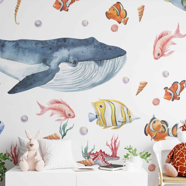 Ocean Theme Wall Decal - Etsy