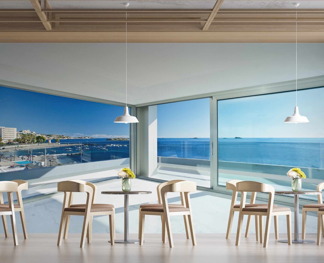 Sea View From Inside a Window Removable Wallpaper Sea Landscape Self ...