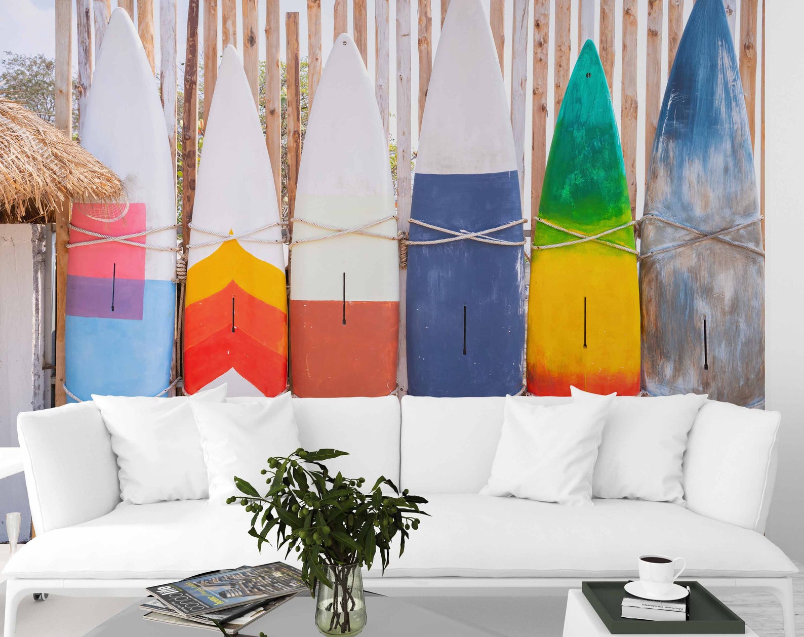 Sea Surfing Wallpaper Surfside Beach Wall Mural Self-adhesive Large ...