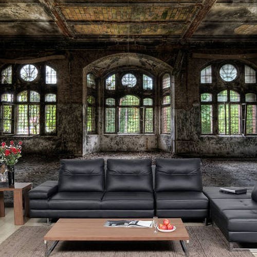 Ancient Castle Wall Mural Wallpaper for Living Room Interior | Etsy