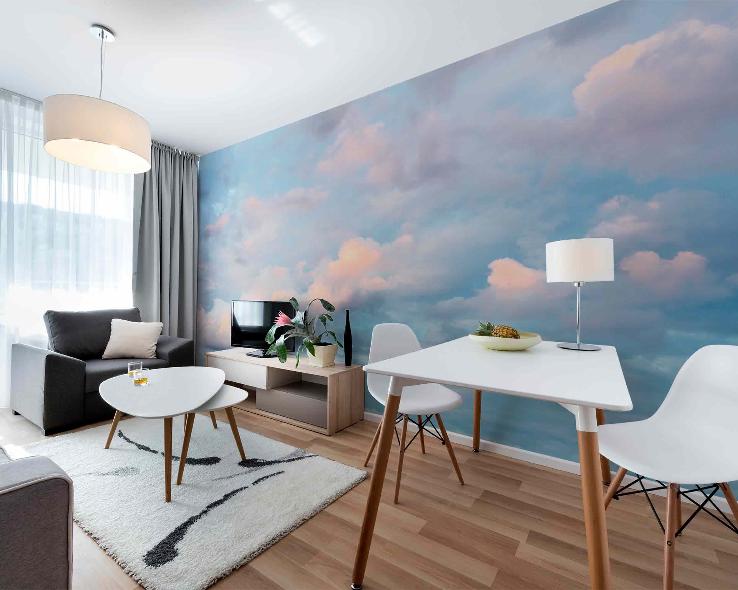 Creative Cloudy Wall Mural, Sky Wall Decor Peel and Stick Removable ...