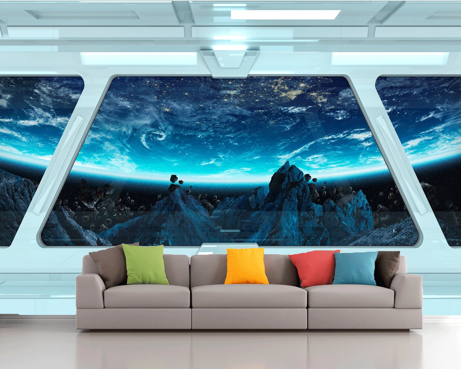 Sci-fi Photo Modern Art Removable Wallpaper Wall Mural | Etsy Canada