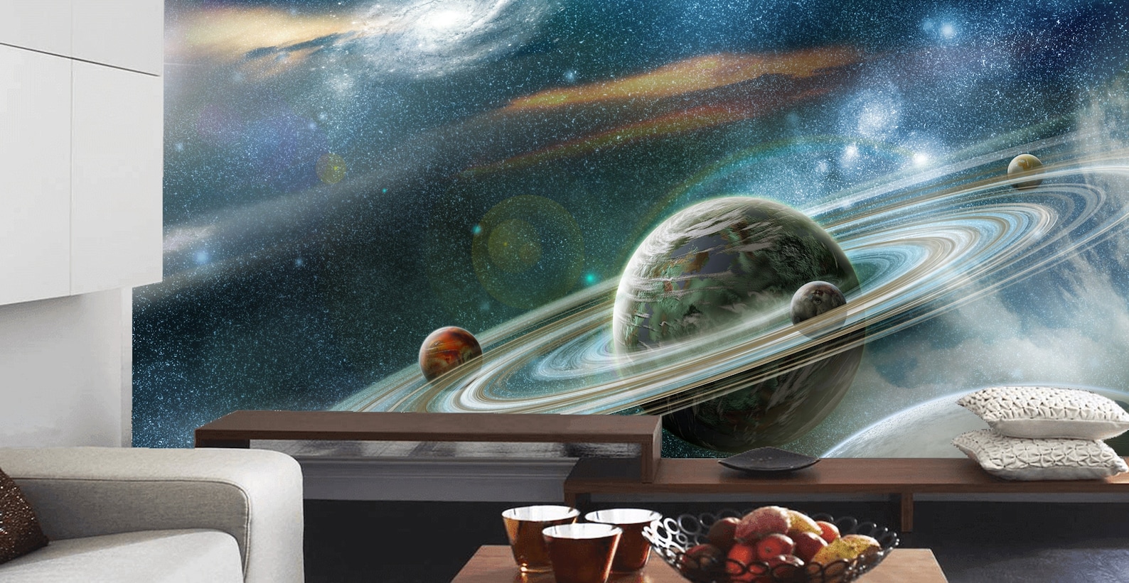 Space Wall Mural for Living Room Deep Space Home Mural - Etsy