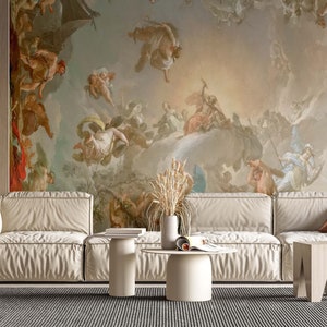 The Olympus: the Fall of the Giants Fresco Wallpaper by Francisco Bayeu ...