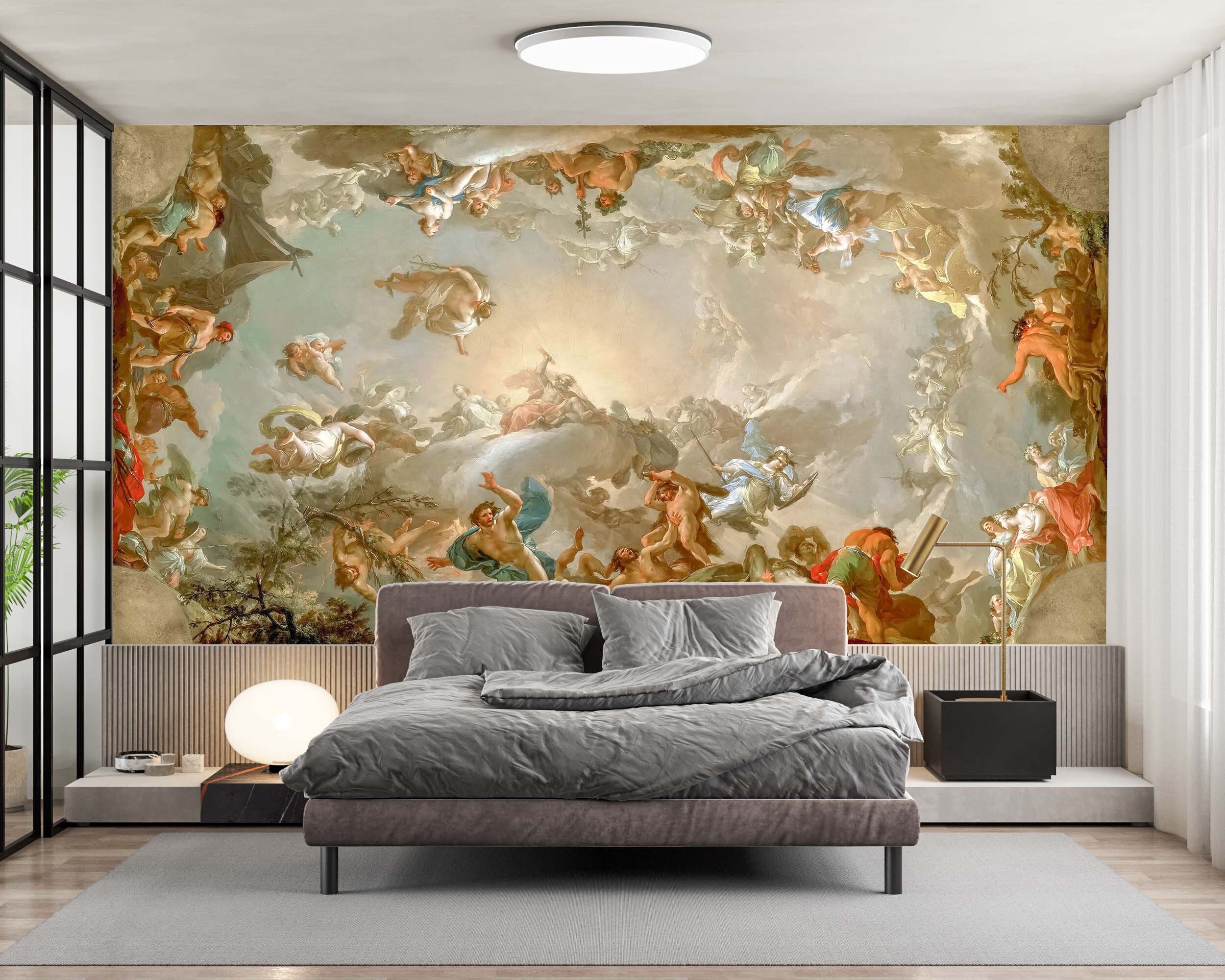 The Olympus: the Fall of the Giants Fresco Wallpaper by Francisco Bayeu ...