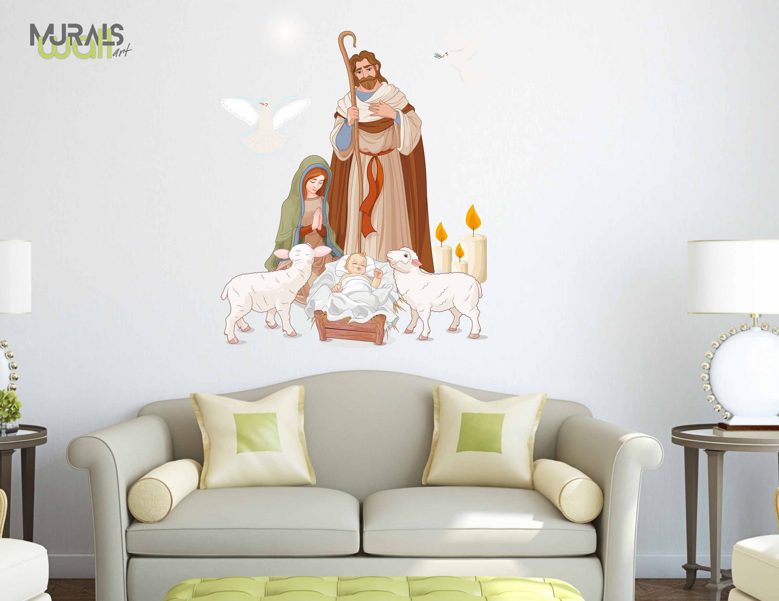 Jesus Christ Full Color Wall Decal Kids Room Decor Peel and - Etsy