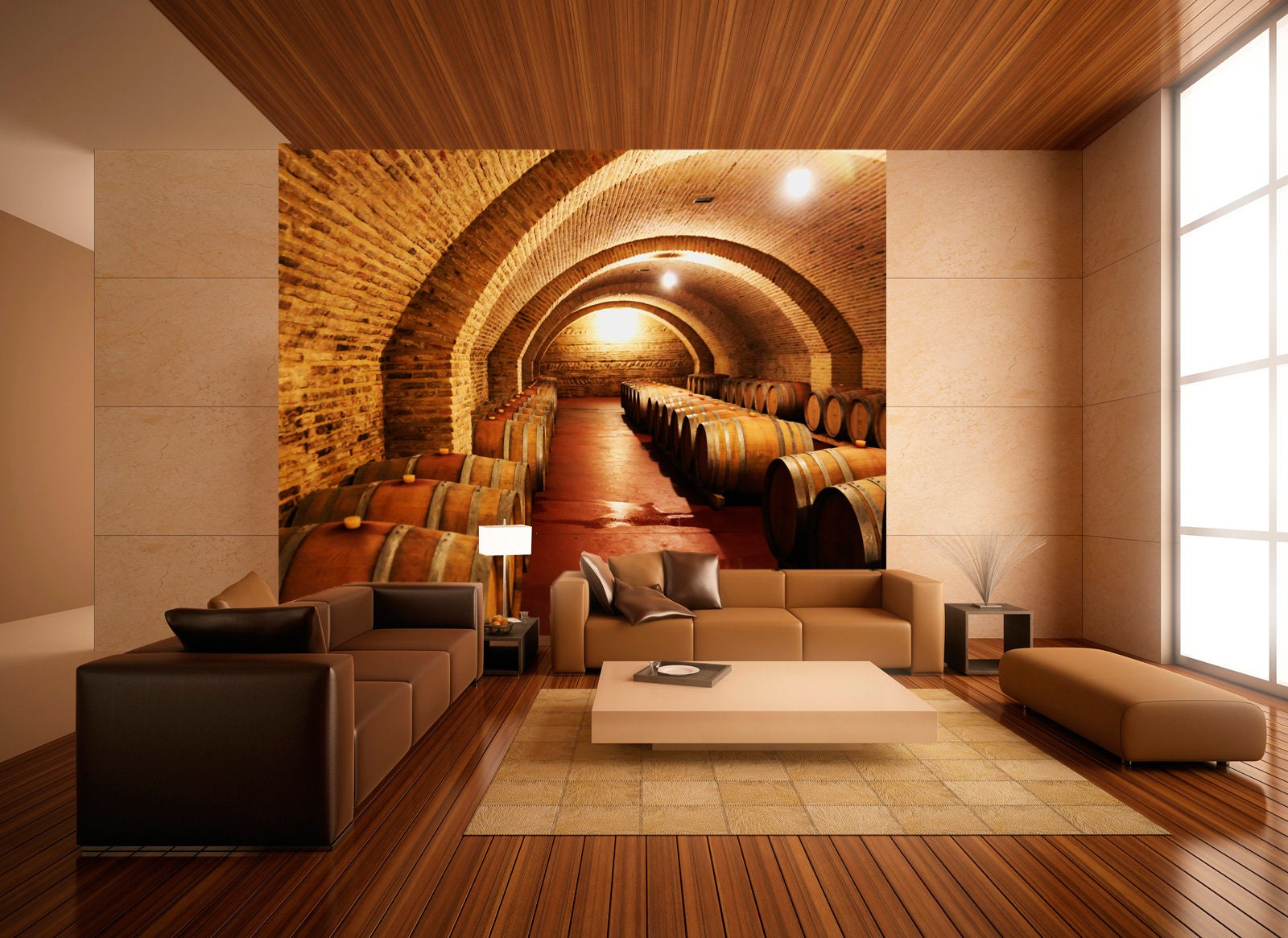 Vaults in the Wine Cellar Wall Mural Interior Wine Cellar - Etsy UK