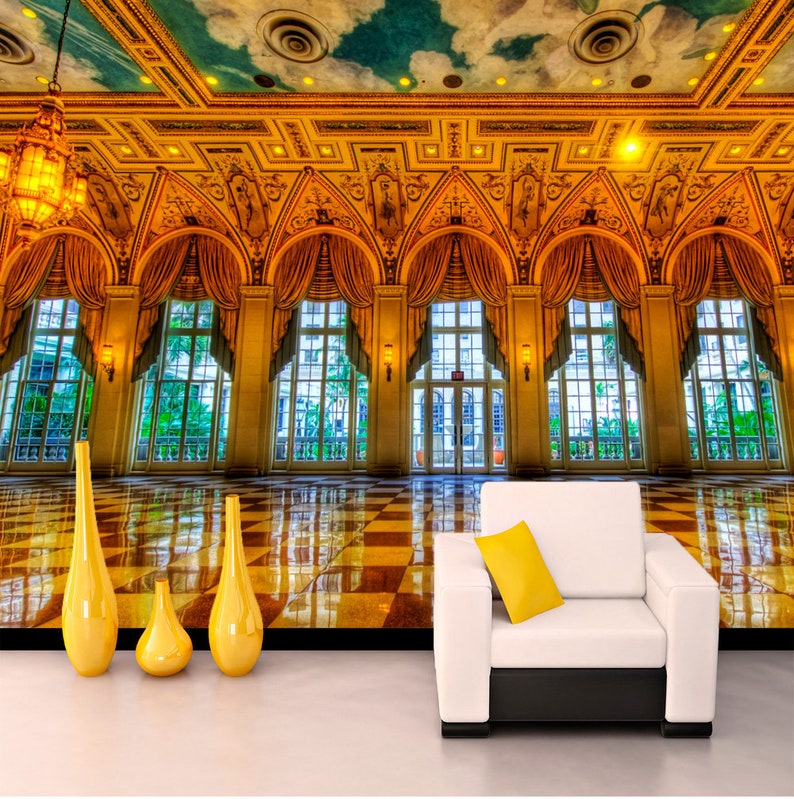 Luxury Royal Interior Wallpaper Ballroom Wall Decals Murals for Living ...