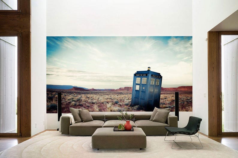Doctor Who Tardis Large Wall Mural for Kids Doctor Who - Etsy