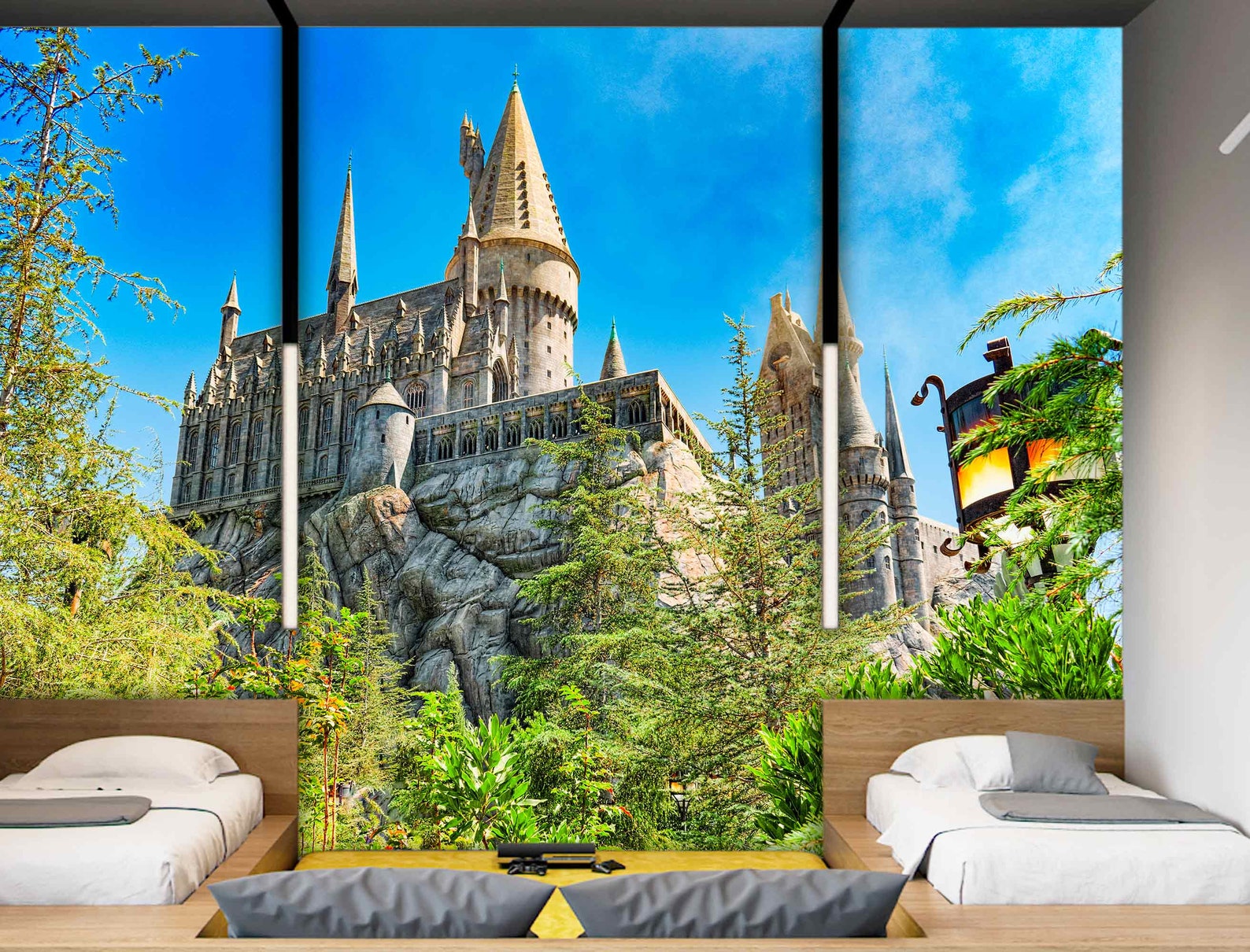 Wizard mural wall decor Wizard Castle Wallpaper room Removable | Etsy