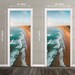 Ocean Waves Sea Beach Door Sticker Sea Landscape Decal for Front Door ...