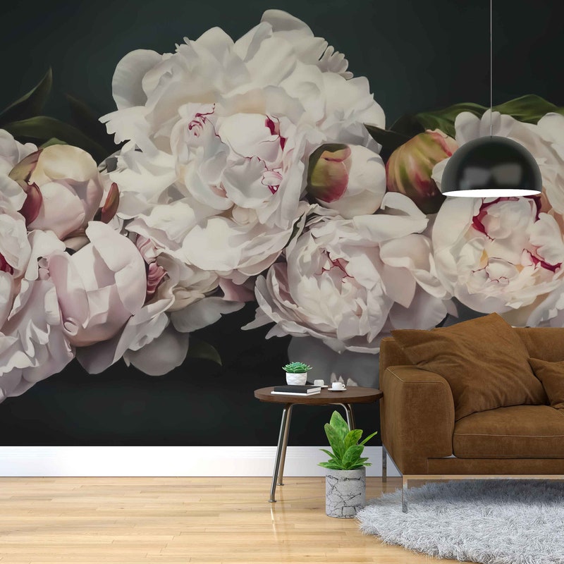 Peony Wall Mural - Etsy