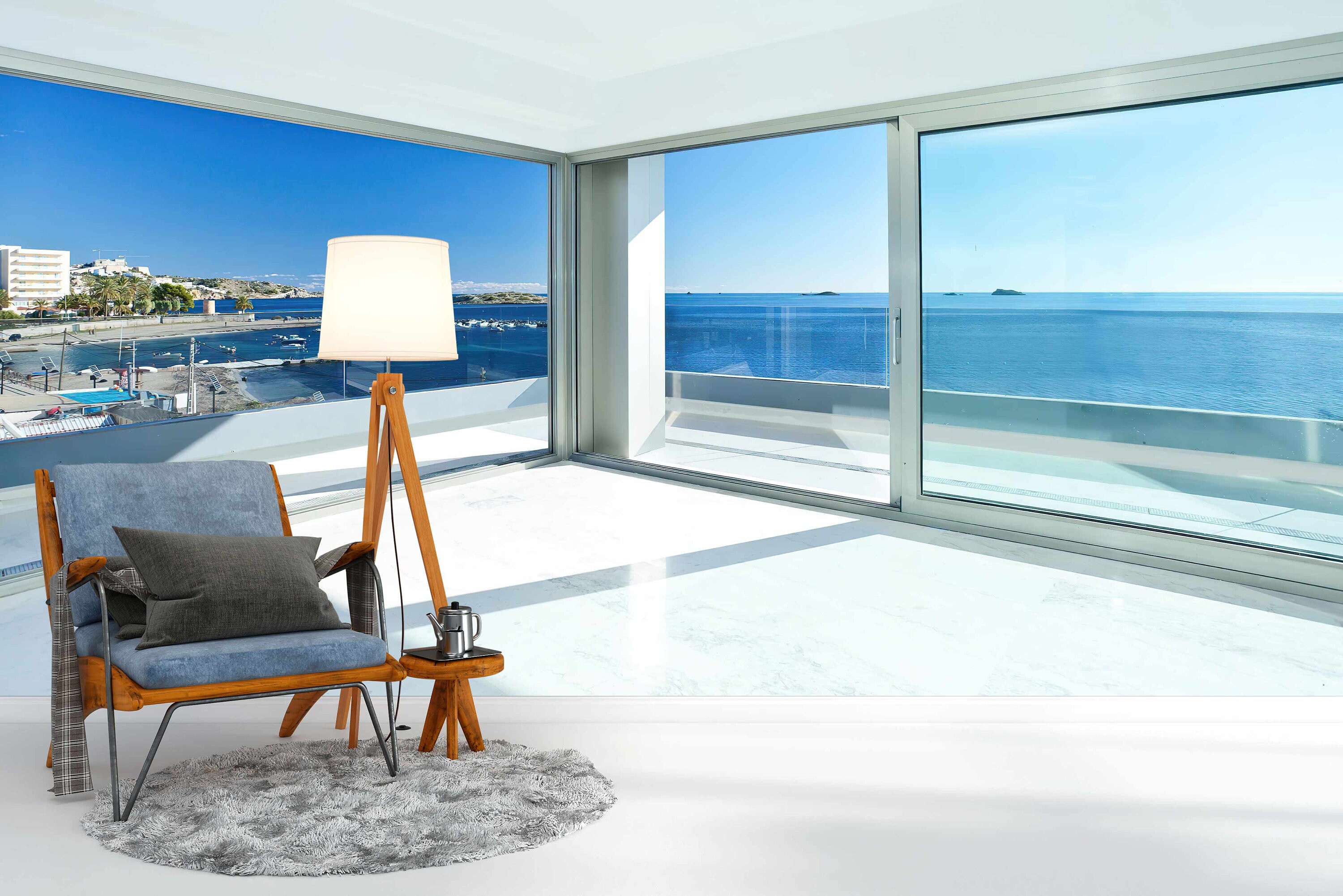 Sea View From Inside a Window Removable Wallpaper Sea Landscape Self ...