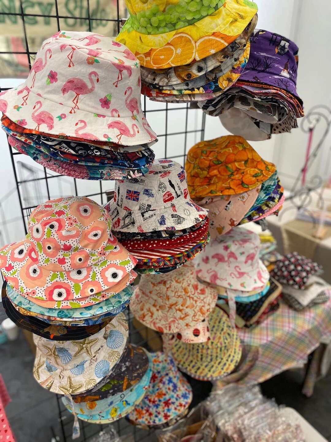 23" Child/adult BUCKET HAT With Chin Strap • Reversible • Foldable ...