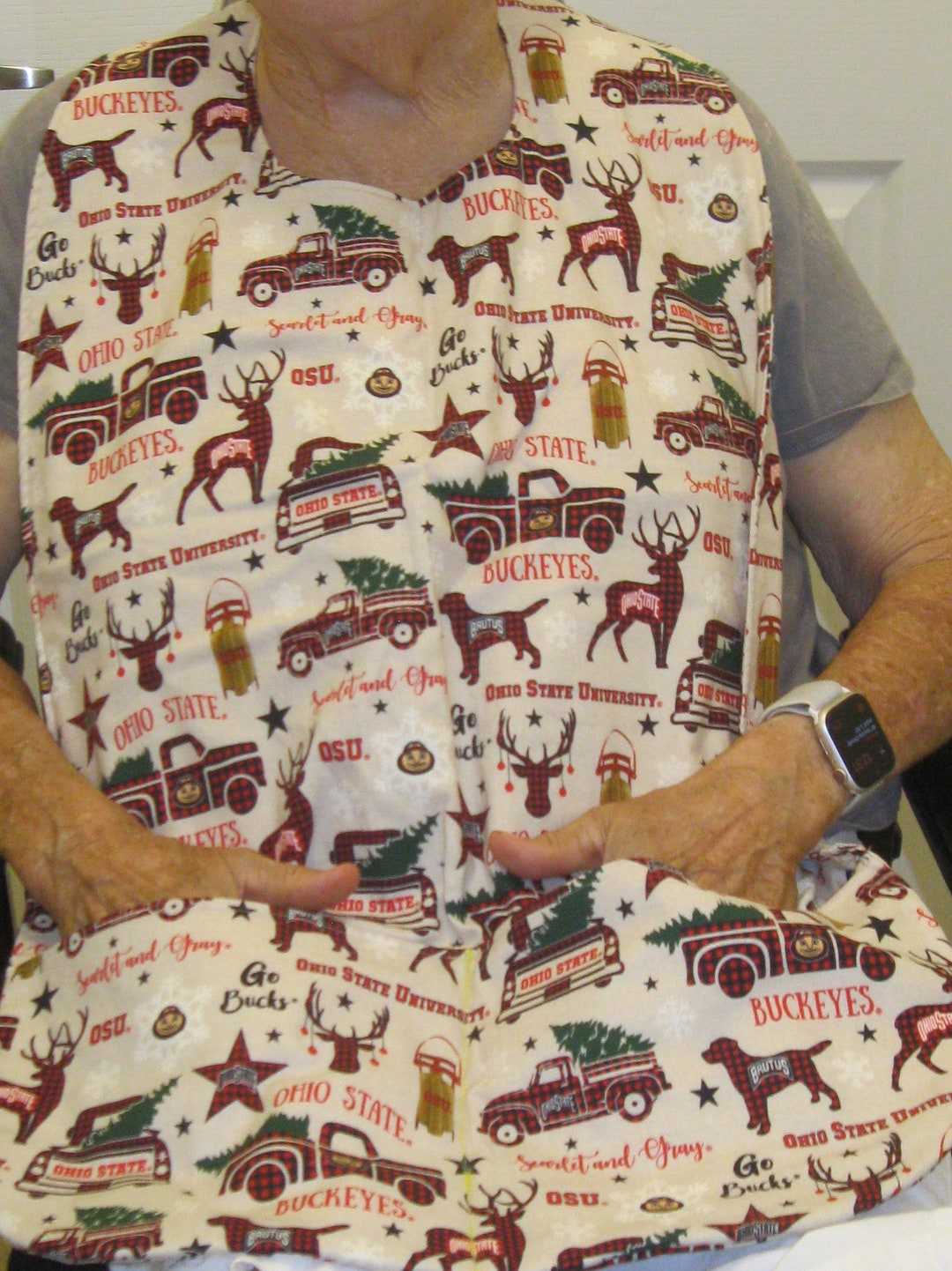 ADULT BIB or APRON With Large Pocket • Many Styles • Reversible ...