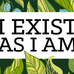 Walt Whitman "i Exist..." Quote - Etsy