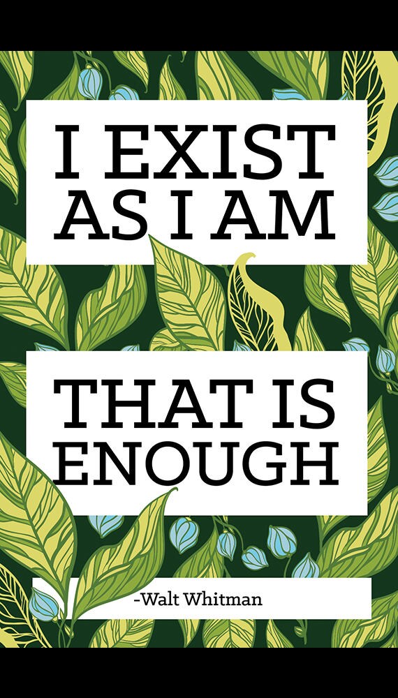 Walt Whitman "i Exist..." Quote - Etsy